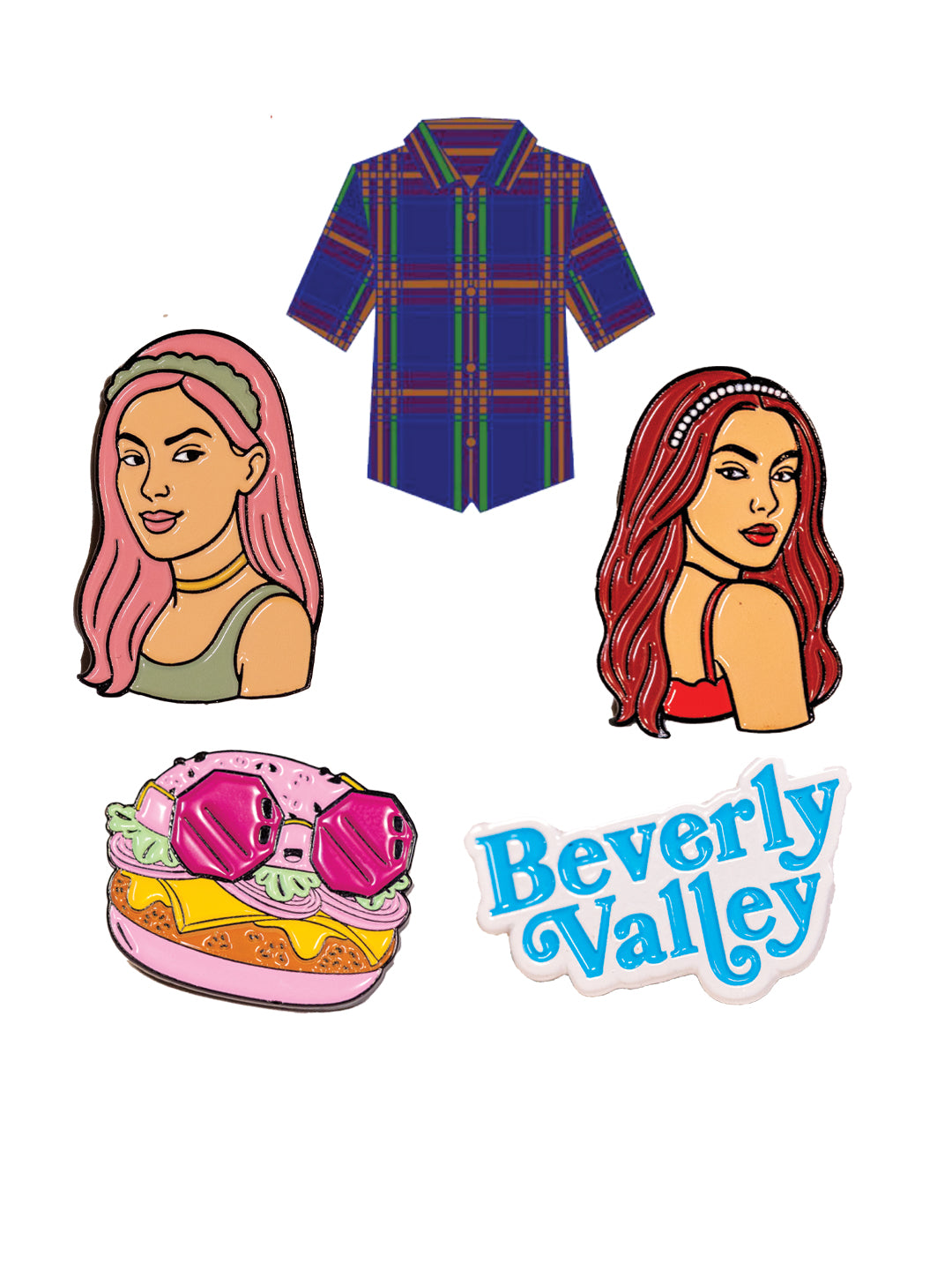 Beverly Valley 5-pc Enamel Pin Set